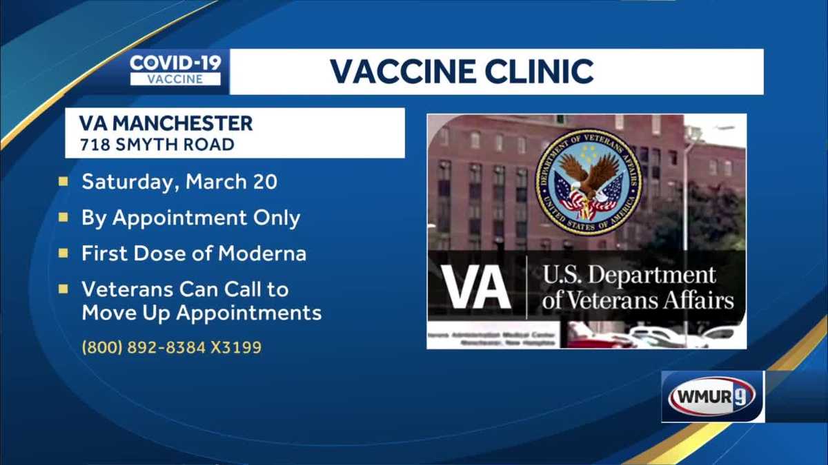 COVID-19 NH: Vaccine clinic scheduled at Manchester VA on Saturday