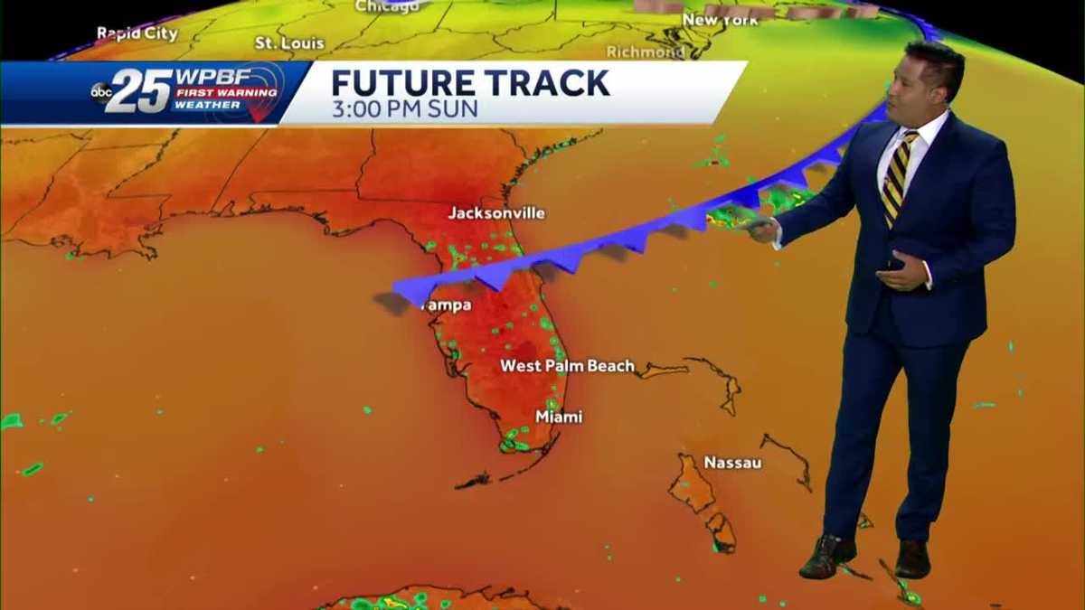 A weak front on the way