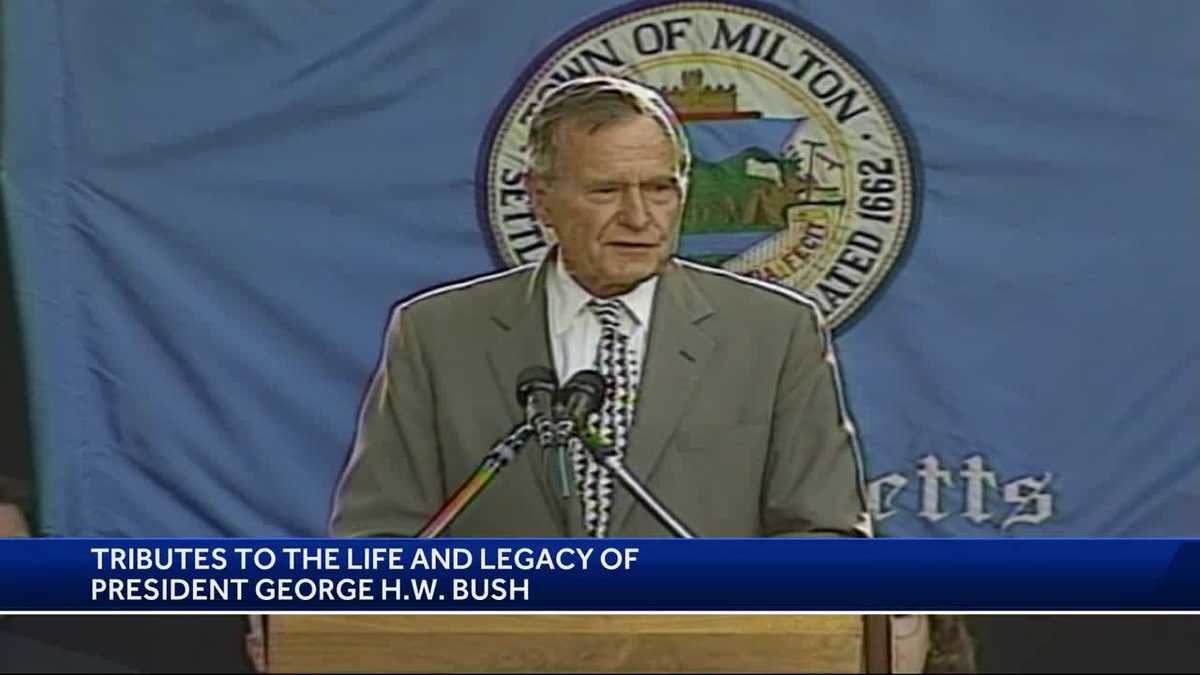 Mourners flock to Pres. George H. W. Bush's birthplace in Milton