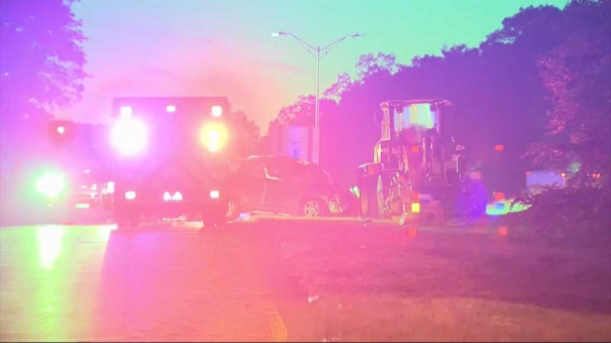 1 dead in car, front end loader crash on 128
