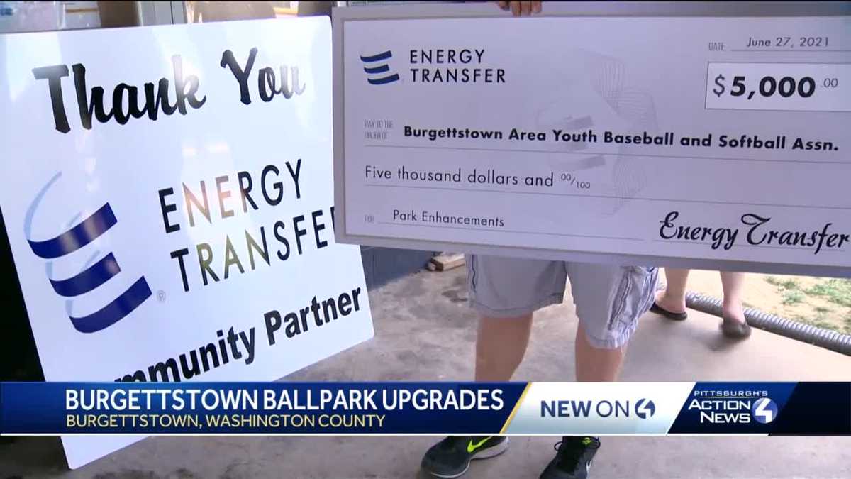 Donation funds upgrades for Burgettstown youth baseball and softball park