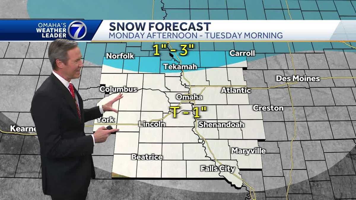 Snow chances in the Omaha forecast for the week ahead
