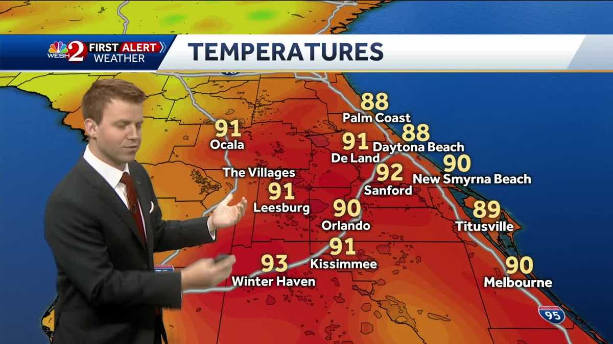 Lower rain coverage Friday