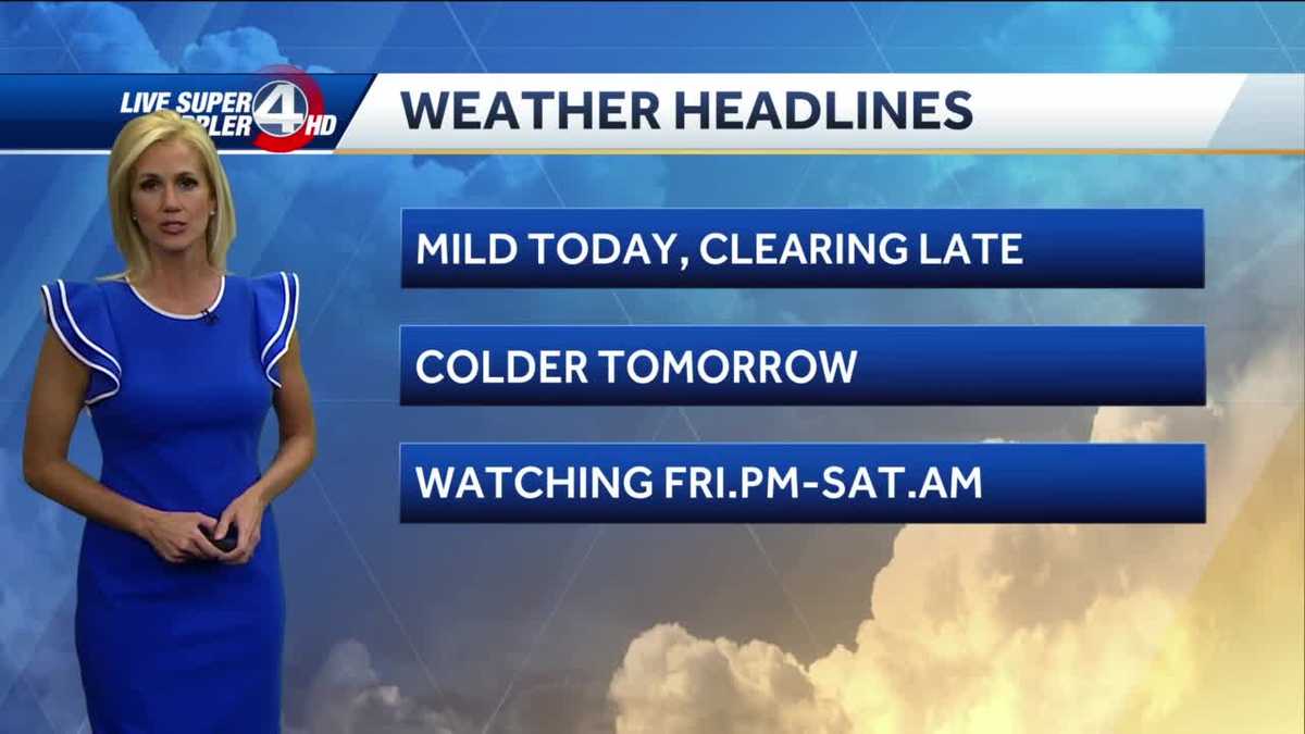 Videocast: Colder tomorrow
