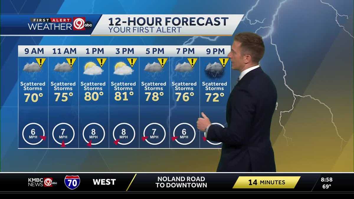 Kansas City will see rounds of downpours, thunderstorms Thursday
