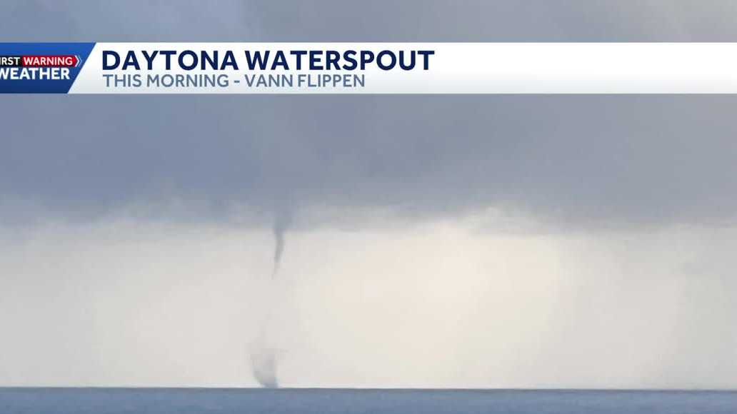 Waterspout forms off Volusia County coast