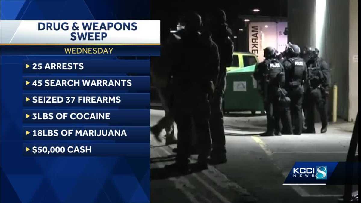 Authorities arrest 25 in massive drug and weapons investigation