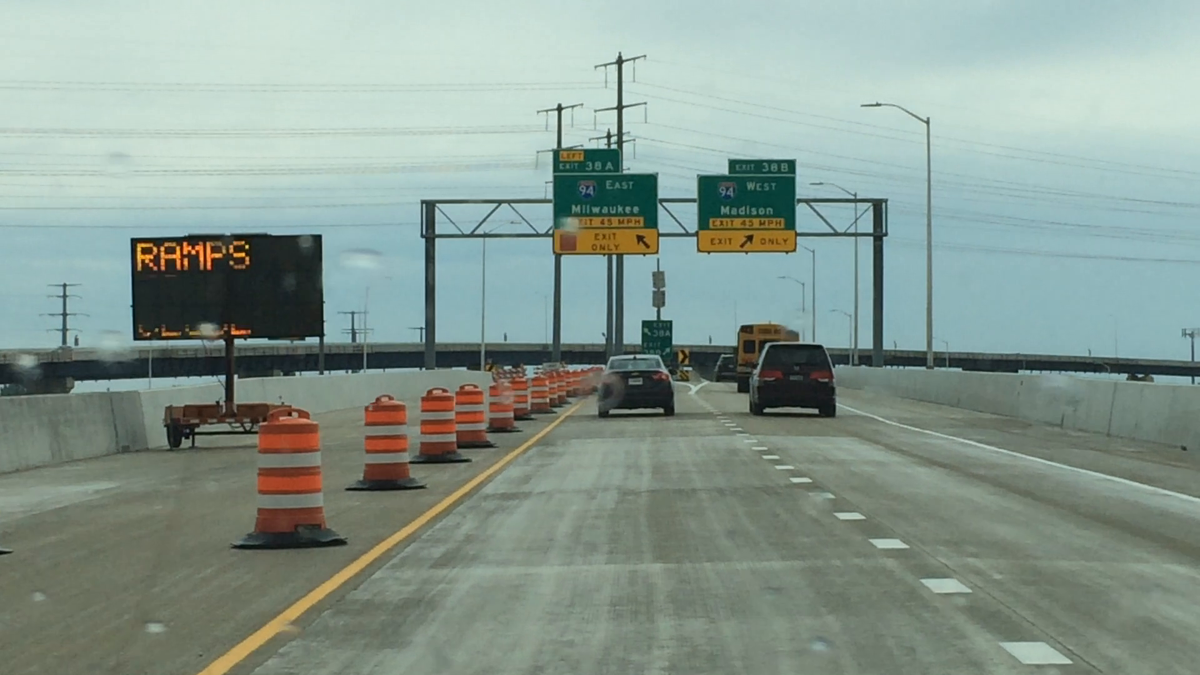 Take a ride along through new Zoo Interchange ramp