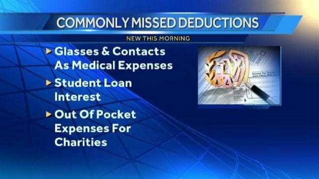 Commonly missed tax deductions