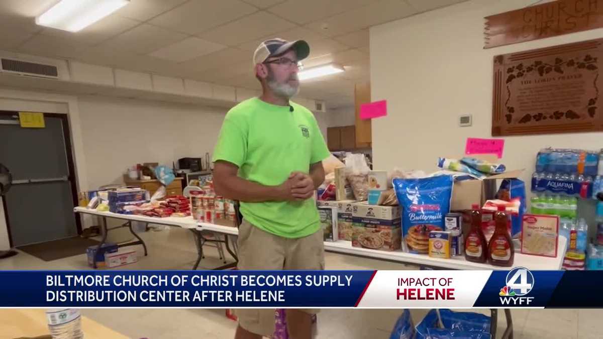 Church feeding and supplying hundreds of families after hurricane