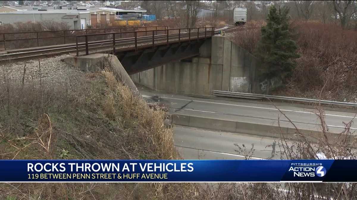 Police looking for suspects in rock throwing incident along busy road
