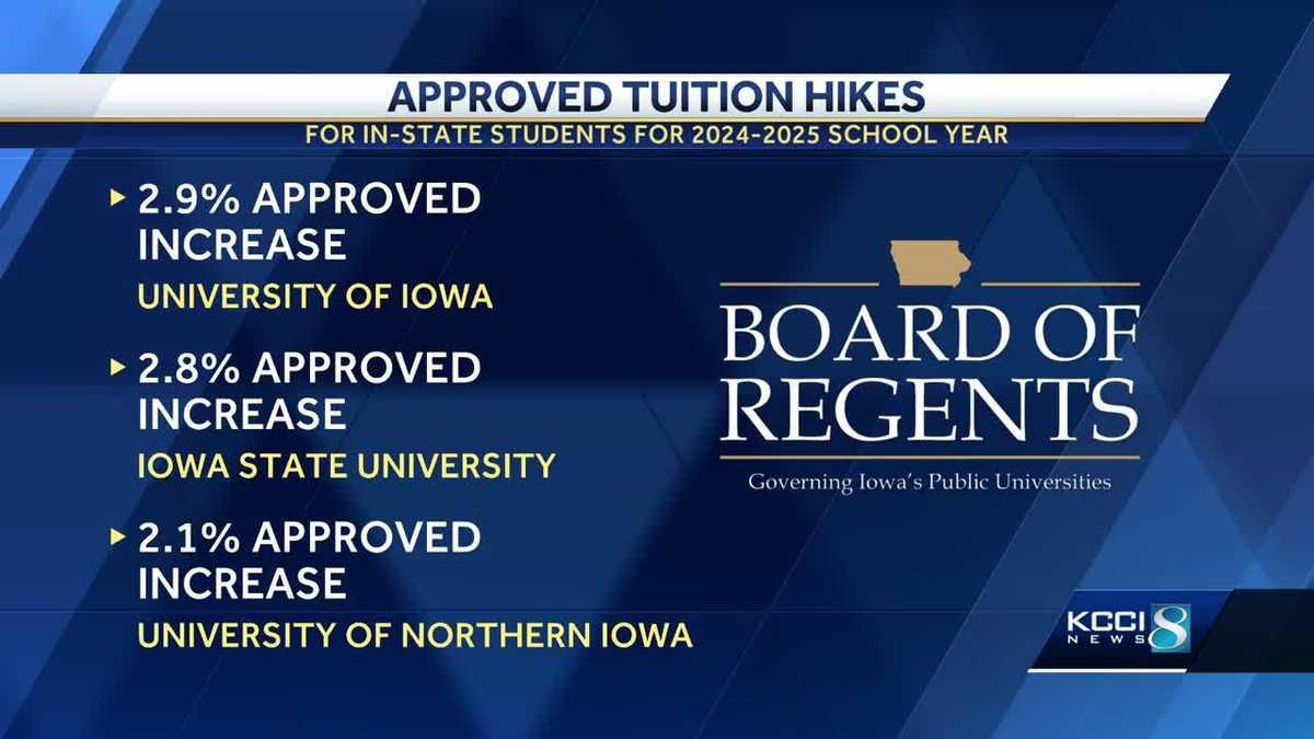 Iowa Board of Regents approved tuition increases for state's public ...