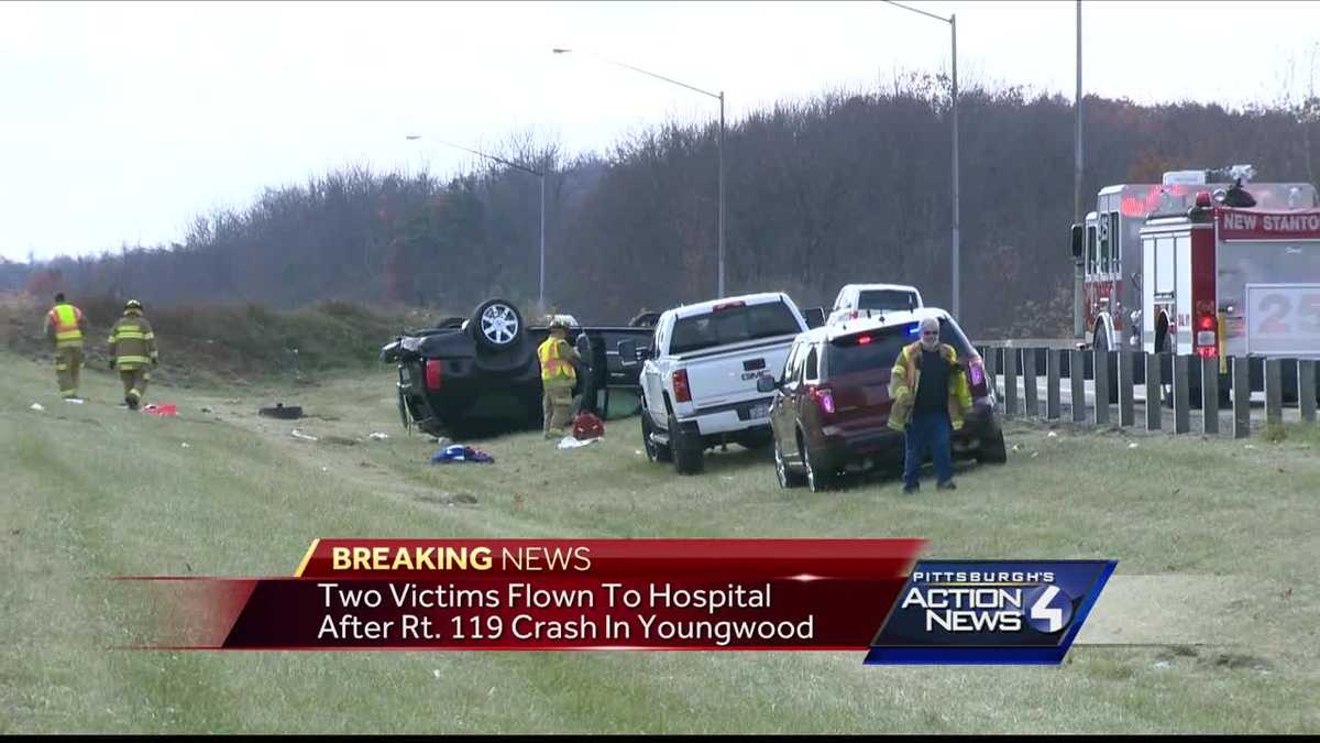 Route 119 rollover crash: 2 flown to hospitals