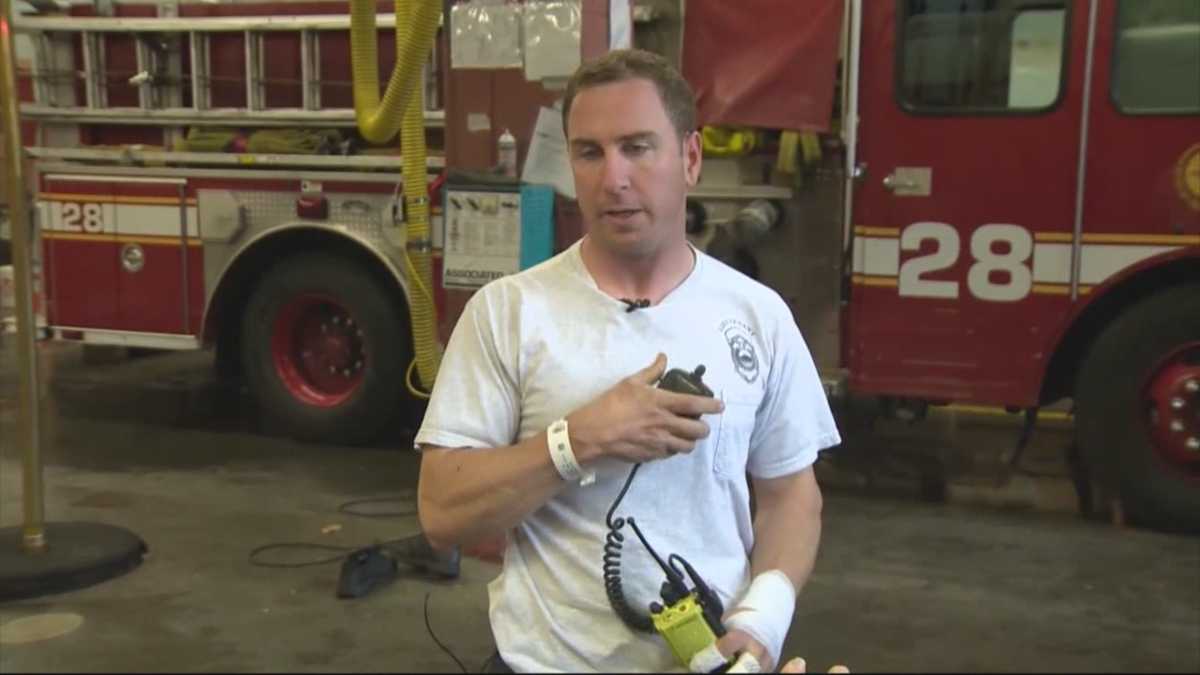 Trapped firefighter makes Mayday call