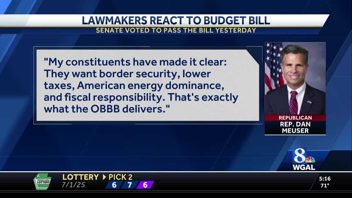Pa. lawmakers react to the U.S. Senate passing President Trump's budget ...