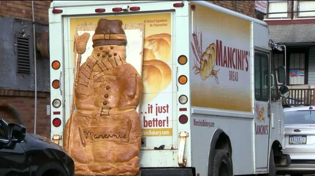 'Doughman' made of Mancini's bread