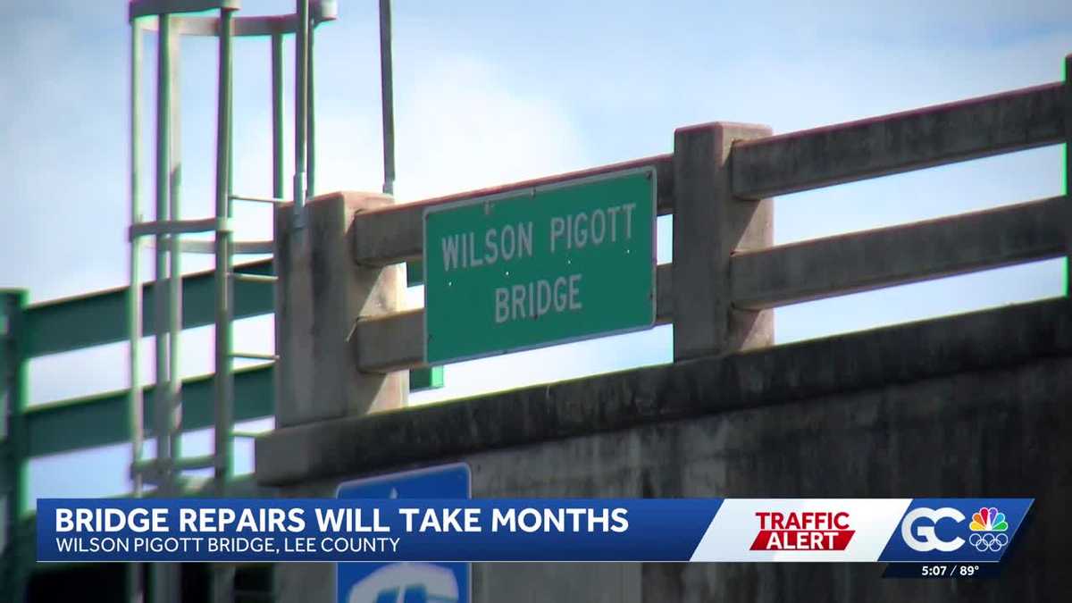 Southbound lane of Wilson Pigott Bridge to close again for repairs