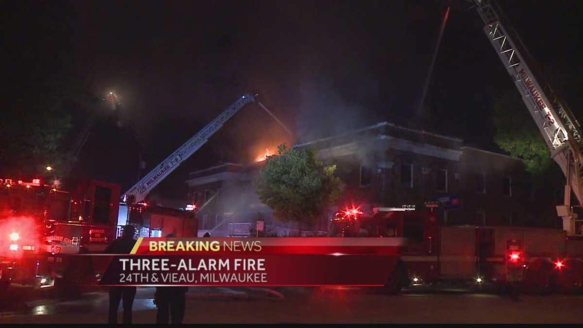 3-alarm fire at former Milwaukee community center