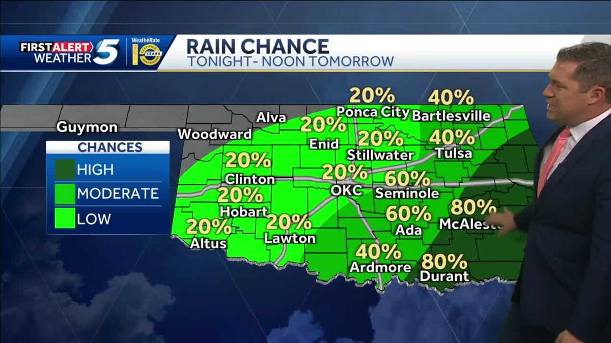 Rain chance on the rise