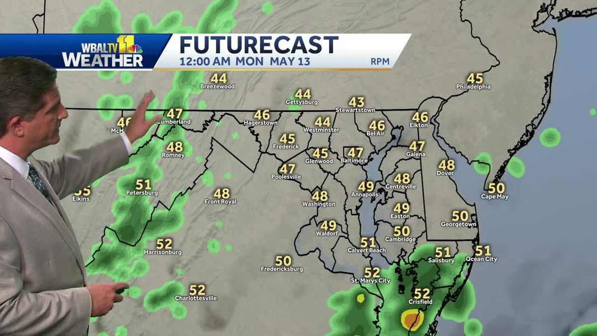 Rain continues into Monday