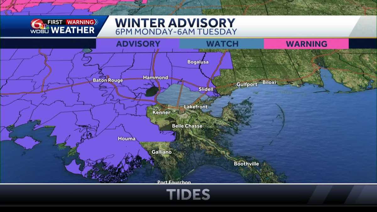 Winter weather advisory Monday night