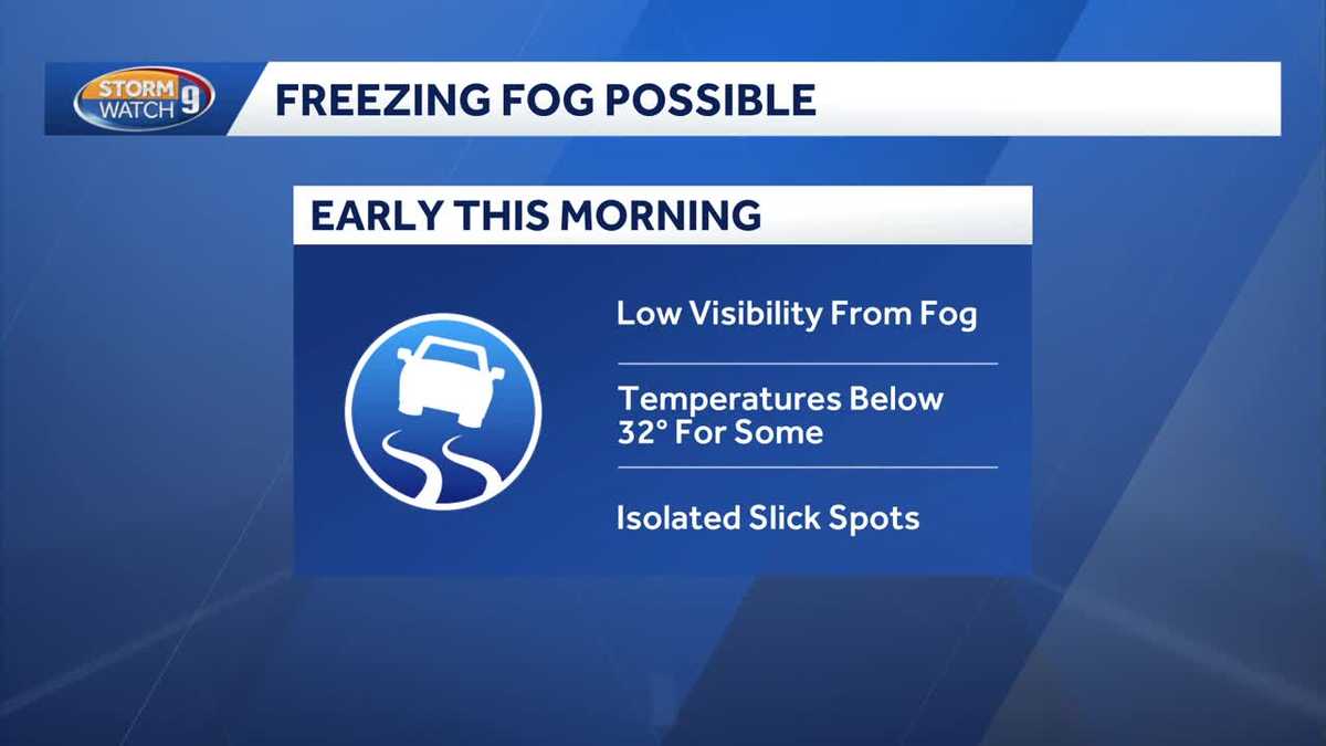 Video: Freezing fog, slick spots possible for some Saturday