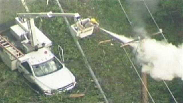 Transformer catches fire in Hampton Township