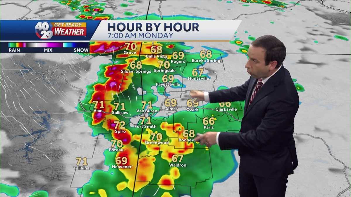 Forecast: A wet Monday morning becomes a very warm Monday afternoon