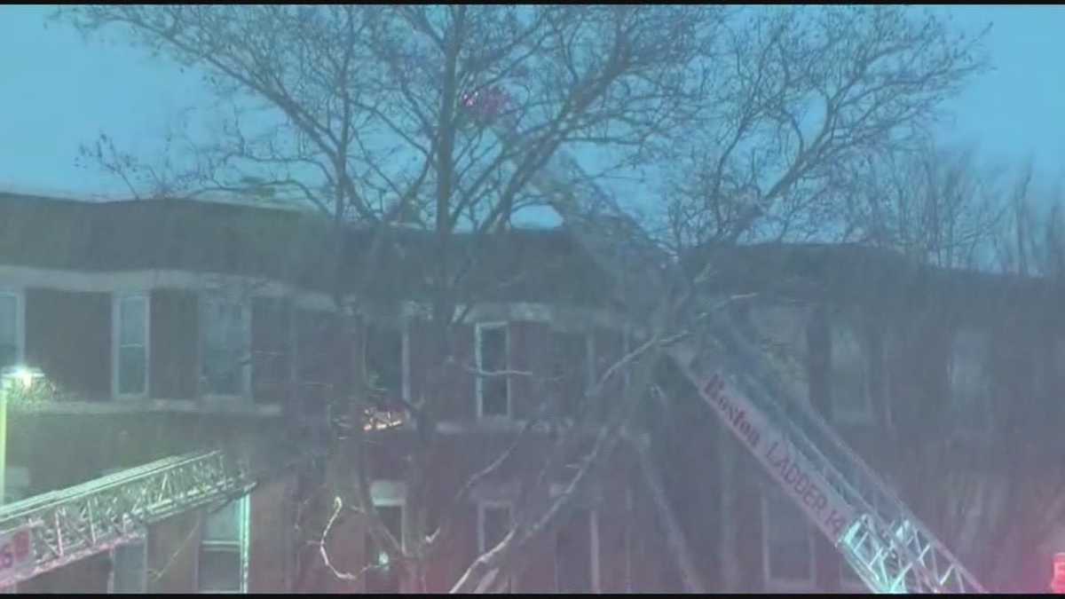 Crews battle 4-alarm fire in Allston