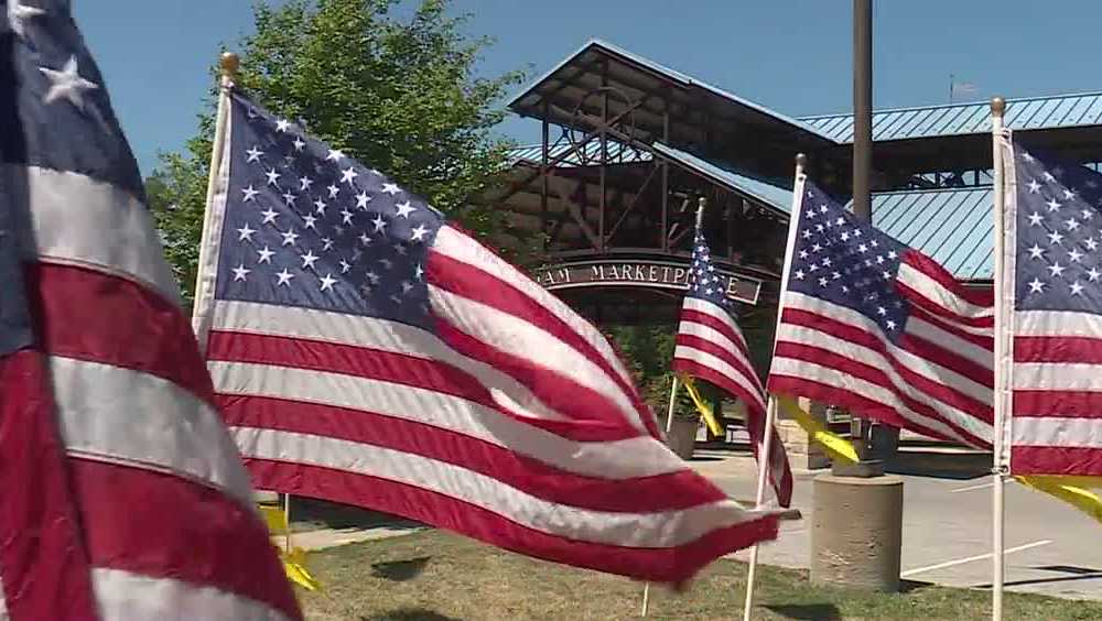 Flags 4 Freedom displays up in Merriam, Kansas