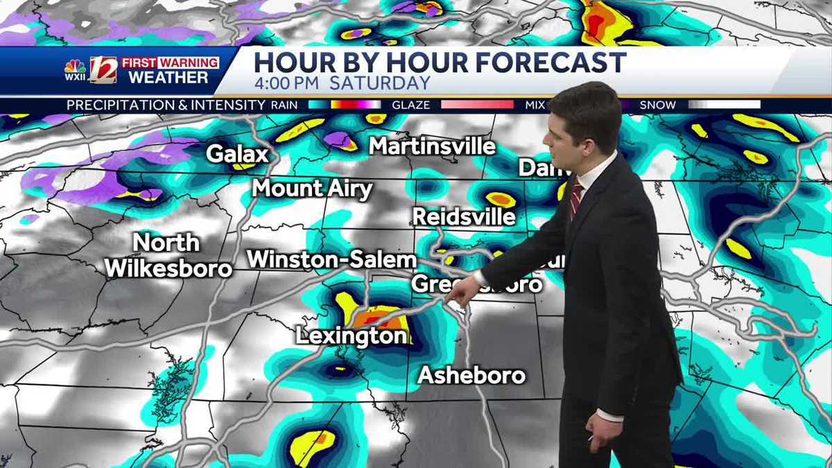 WATCH: Scattered showers on Saturday afternoon, thunder possible