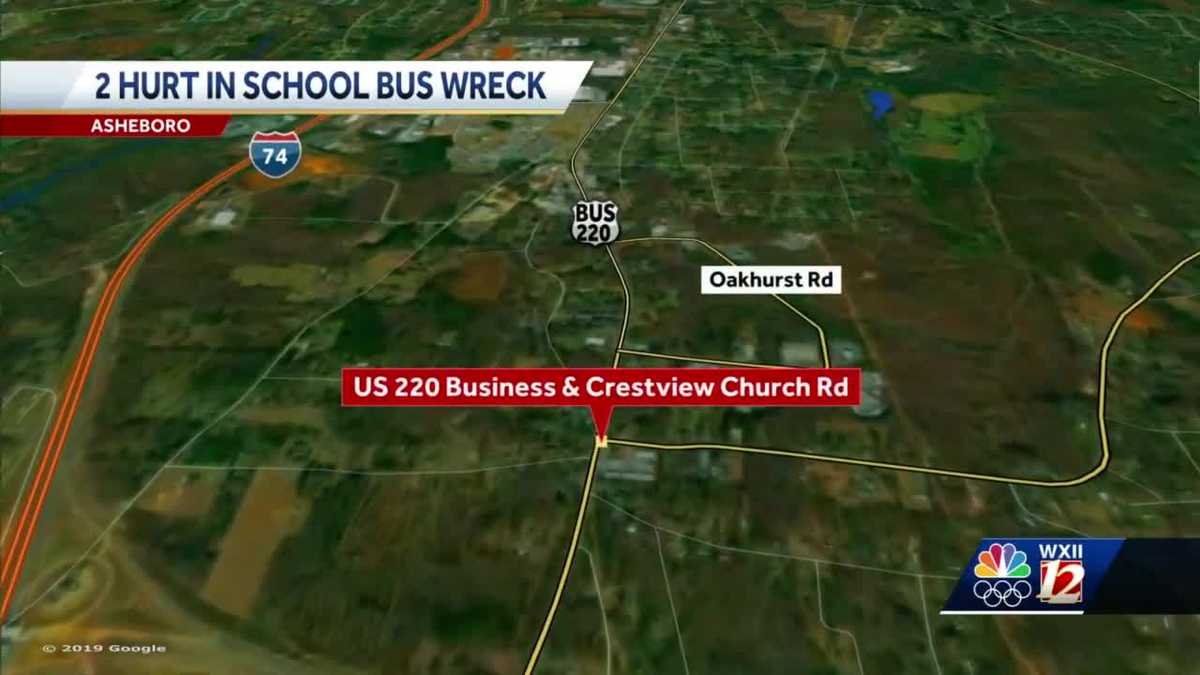 Two people injured in Randolph County school bus crash
