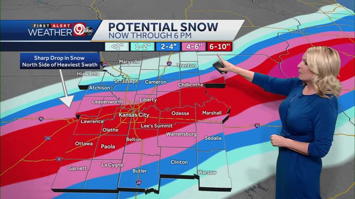 Kansas City snow totals updated, higher for Thursday