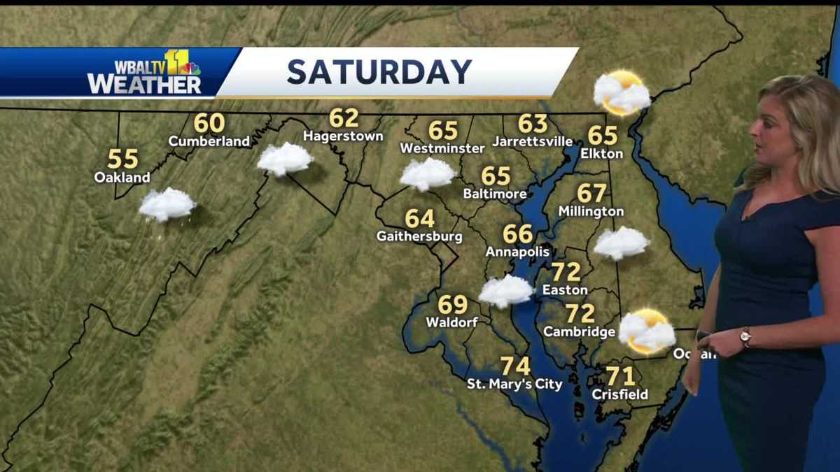 Mostly Cloudy With Temperatures In The 60's Saturday