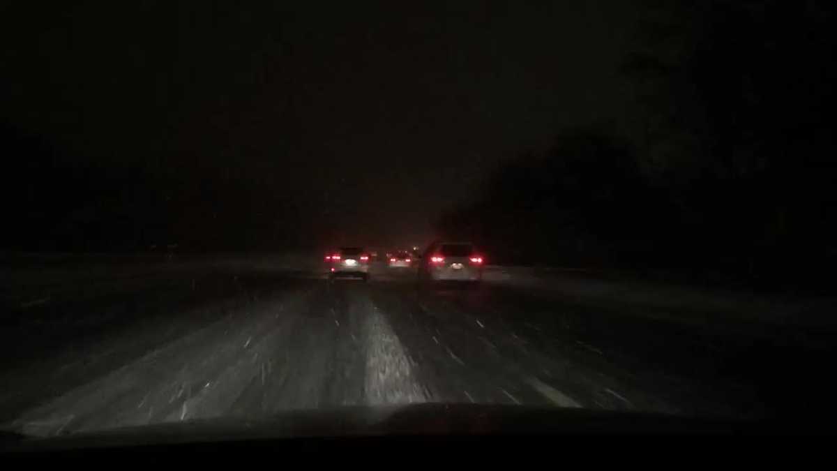 Time-lapse: Snowy driving on Rt. 128 from Woburn to Needham