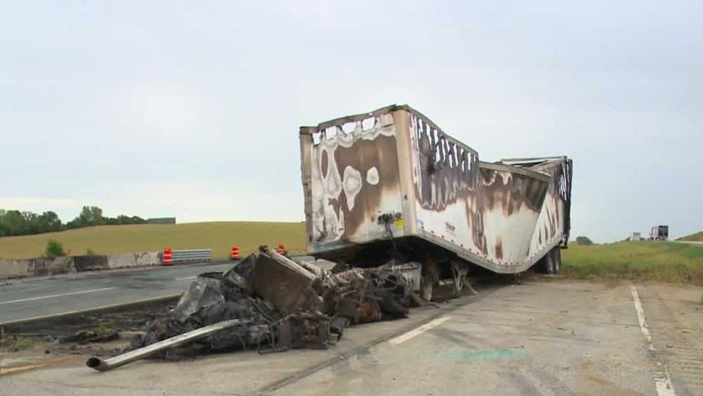 Fiery overnight crash shuts down lanes Interstate 80 for hours