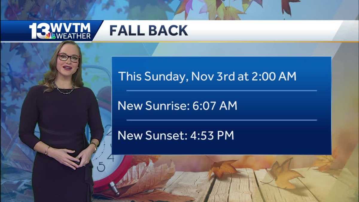 Sunny day and freezing tonight as we Fall back