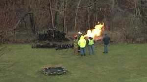 Sky 4 video: gas line fire in Washington County