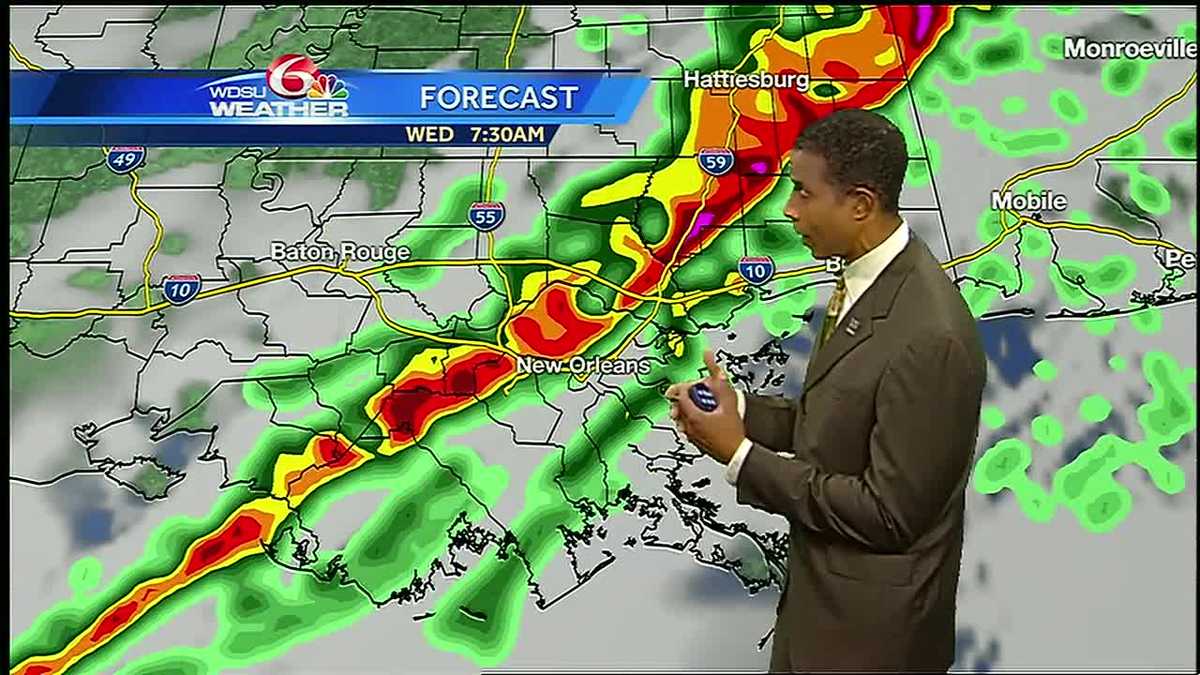 Wednesday: Cloudy, rainy morning; mostly sunny afternoon