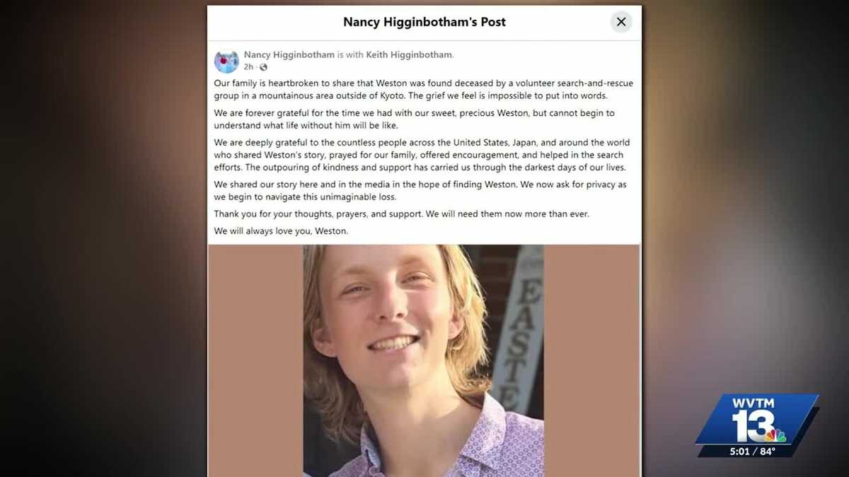 Body of missing American student found in Japan