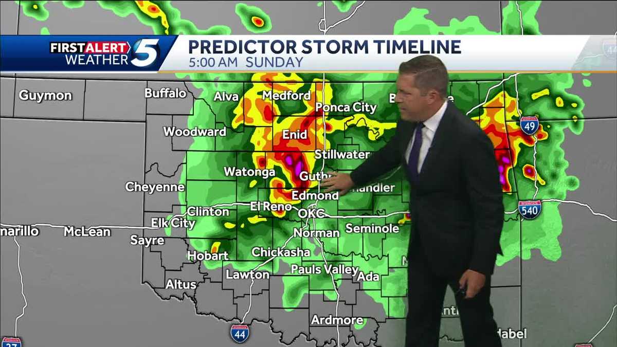 TIMELINE: Severe storms with strong winds expected in Oklahoma overnight