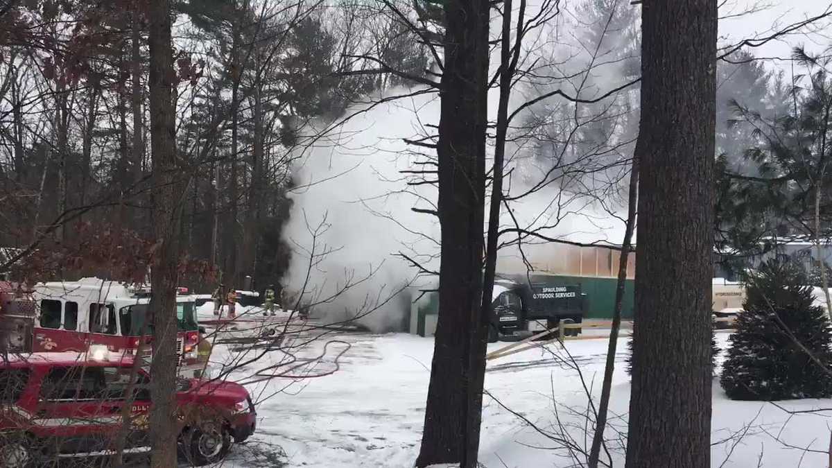 Crews fight Hollis fire in extreme cold