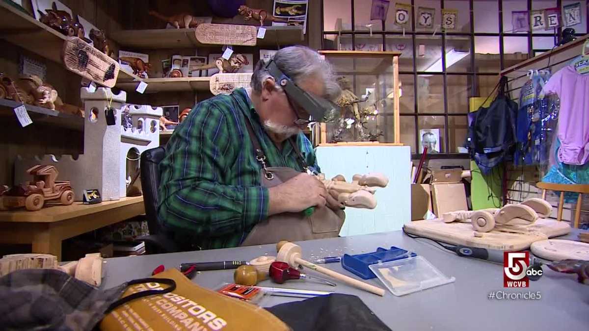 The art of wooden toy making with Uncle Lumpy in Western, Maine