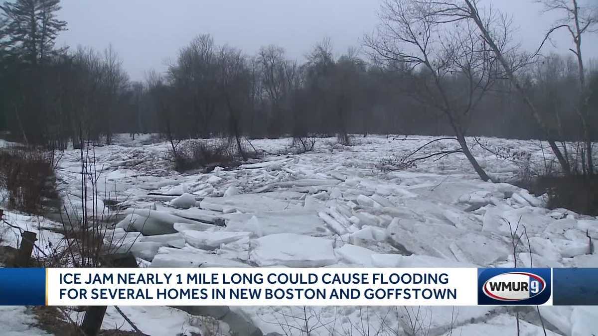 Ice jam nearly one mile long could cause flooding for several homes in ...
