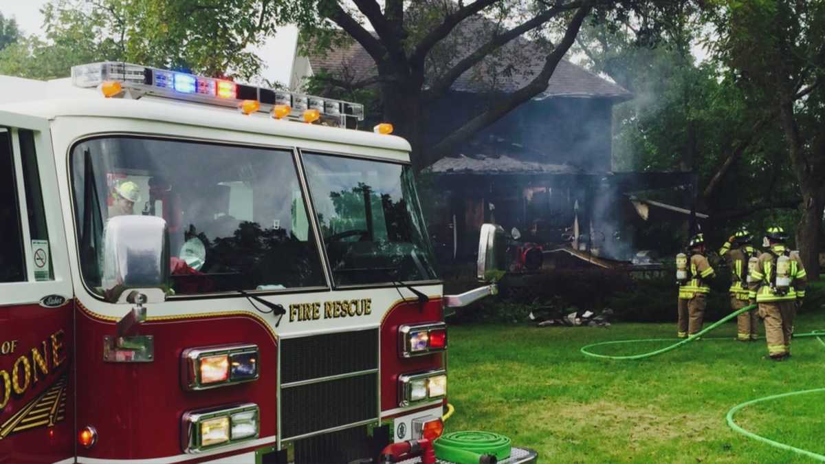 Fire completely engulfed in flames when firefighters arrive