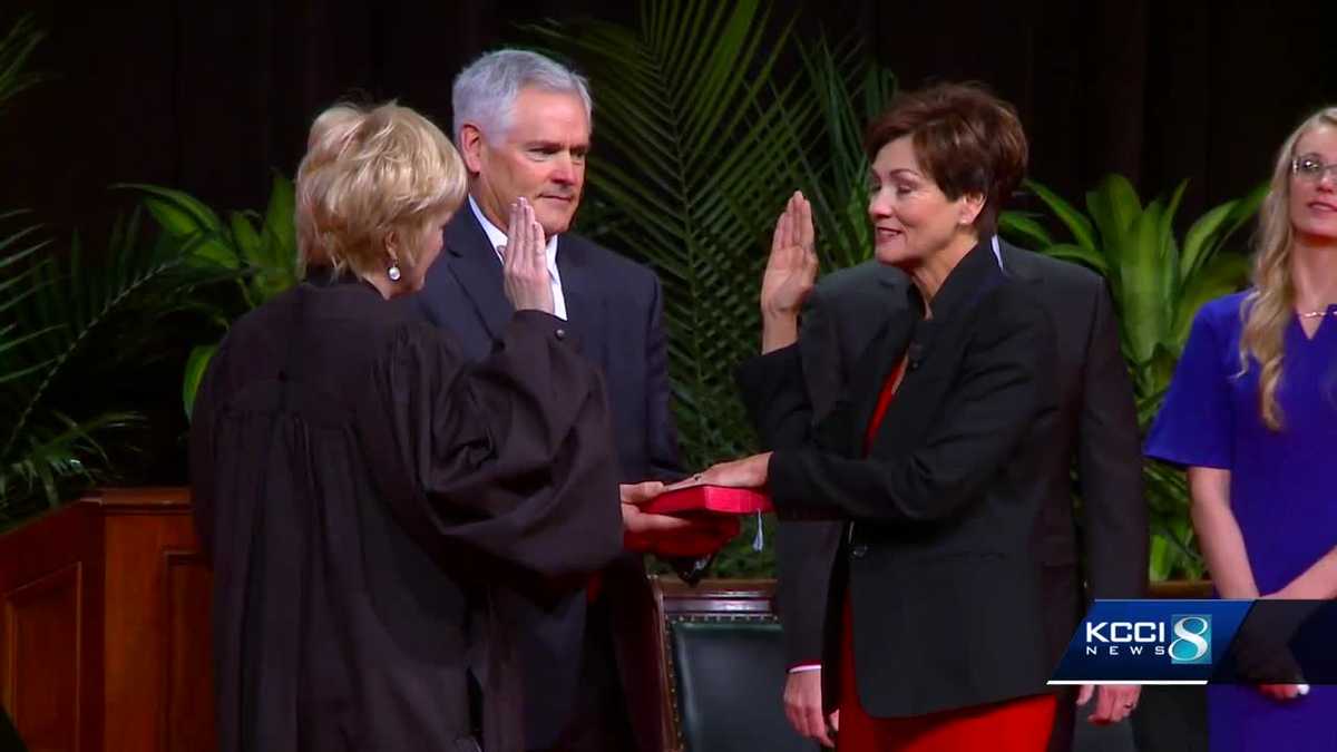 Kim Reynolds takes oath of office as state's 43rd governor
