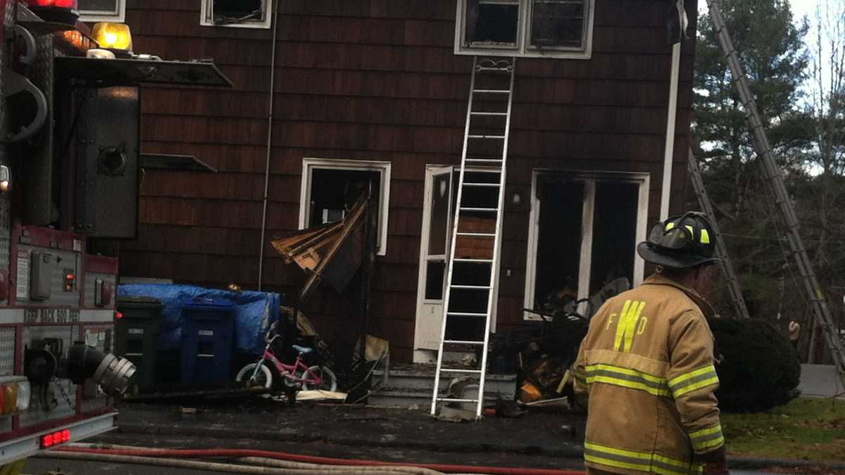 Westbrook crews battle condo fire