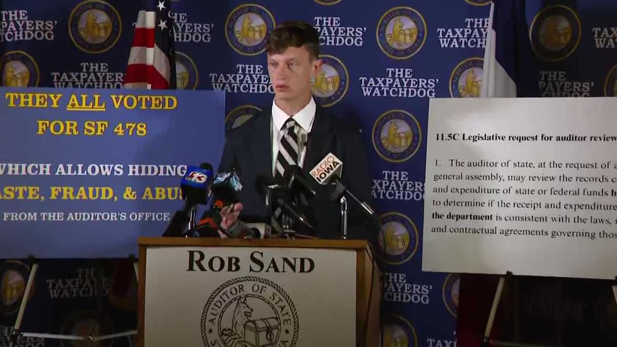 WATCH: Auditor Rob Sand's full news conference about DMPS auditing ...