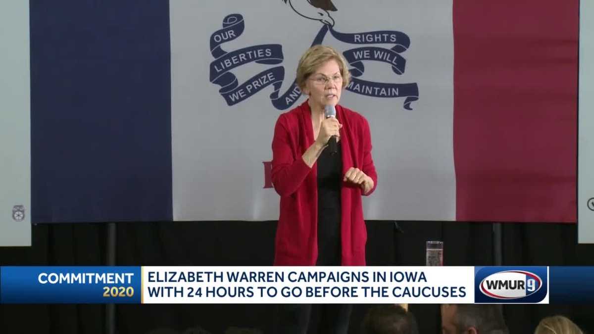 Elizabeth Warren campaigns in Iowa ahead of caucuses