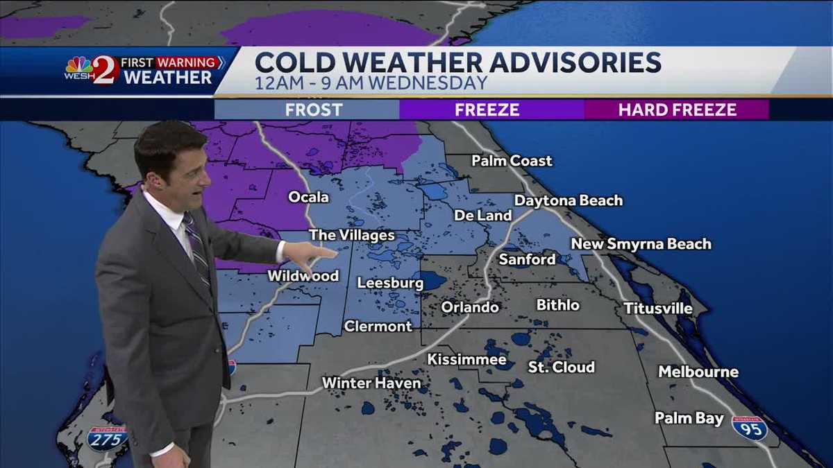 A frosty start to Wednesday morning, staying cold into Friday AM.